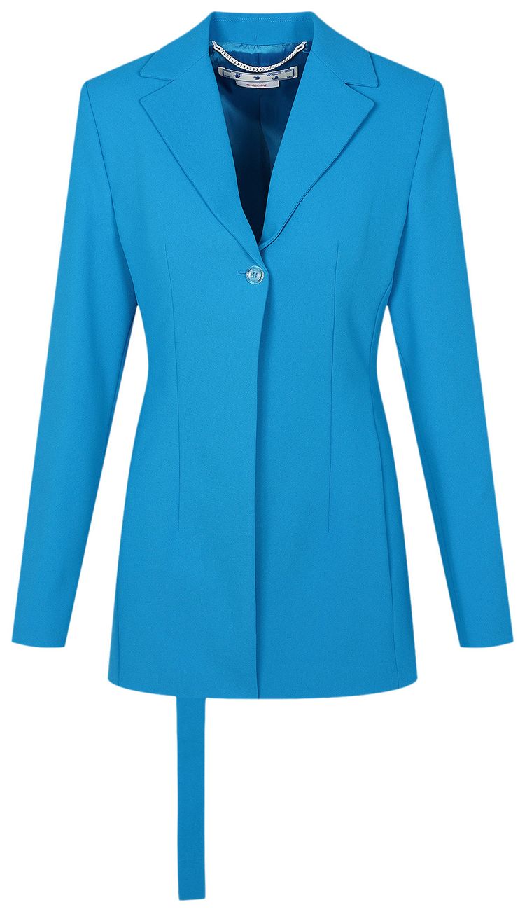 Buy Off-White Cady Relaxed Jacket 'Blue' - OWEF084S22FAB0014501 | GOAT