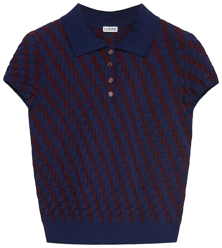 Buy Loewe Polo Sweater 'Burgundy/Navy' - S540Y55K03 7554 | GOAT