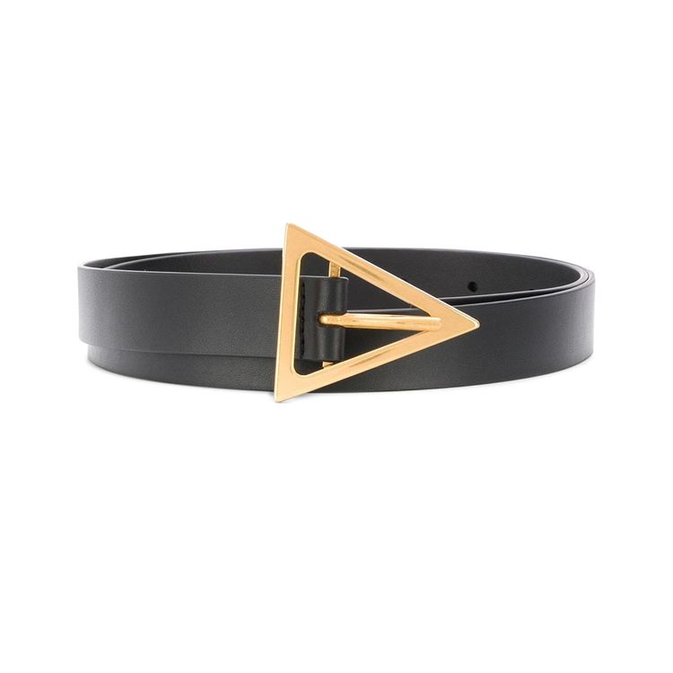 Buy Bottega Veneta Triangular Buckle Belt 'Black/Gold' - 609275 VMAU1 ...