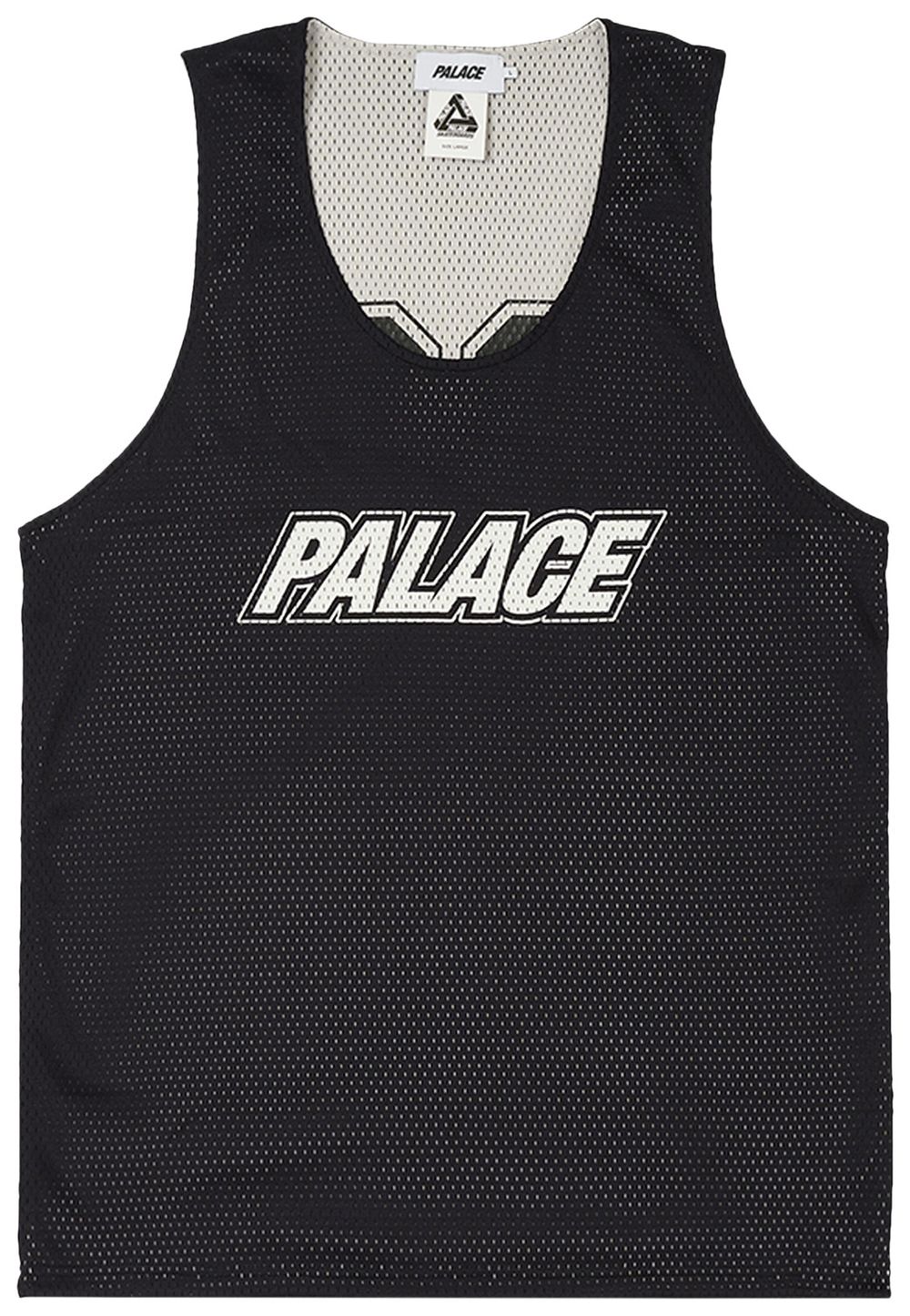 Buy Palace Mesh Reverso Border Vest 'Black' - P26ES041 | GOAT