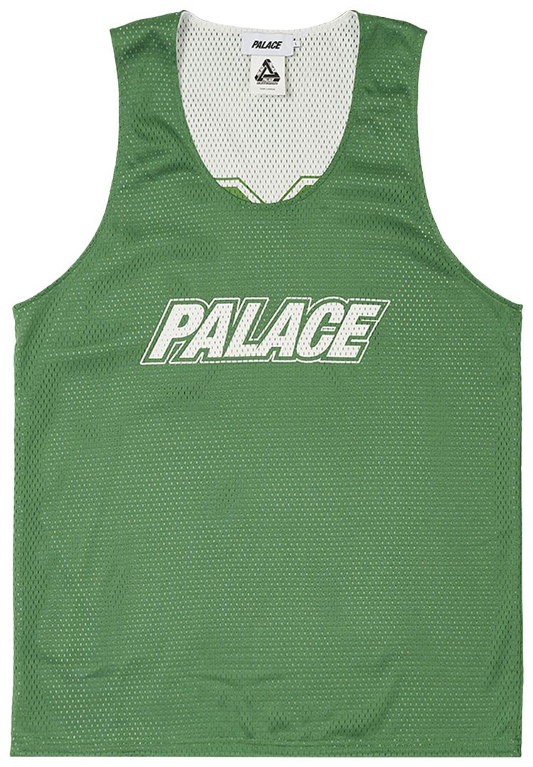 Buy Palace Mesh Reverso Border Vest 'Green' - P26ES042 | GOAT