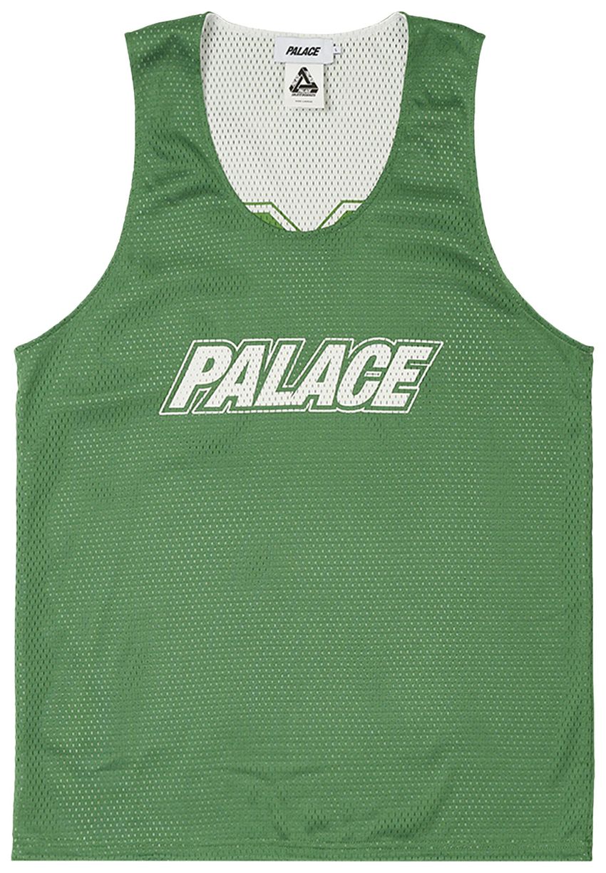 Buy Palace Mesh Reverso Border Vest 'Green' - P26ES042 | GOAT
