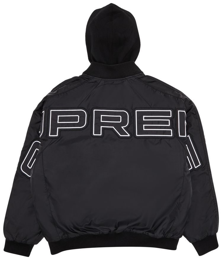 Buy Supreme Hooded Stadium Jacket 'Black' - SS24J75 BLACK | GOAT