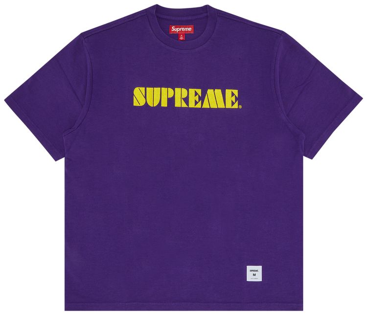 Buy Supreme Stencil Embroidered Short-Sleeve Top 'Purple' - SS24KN59 ...
