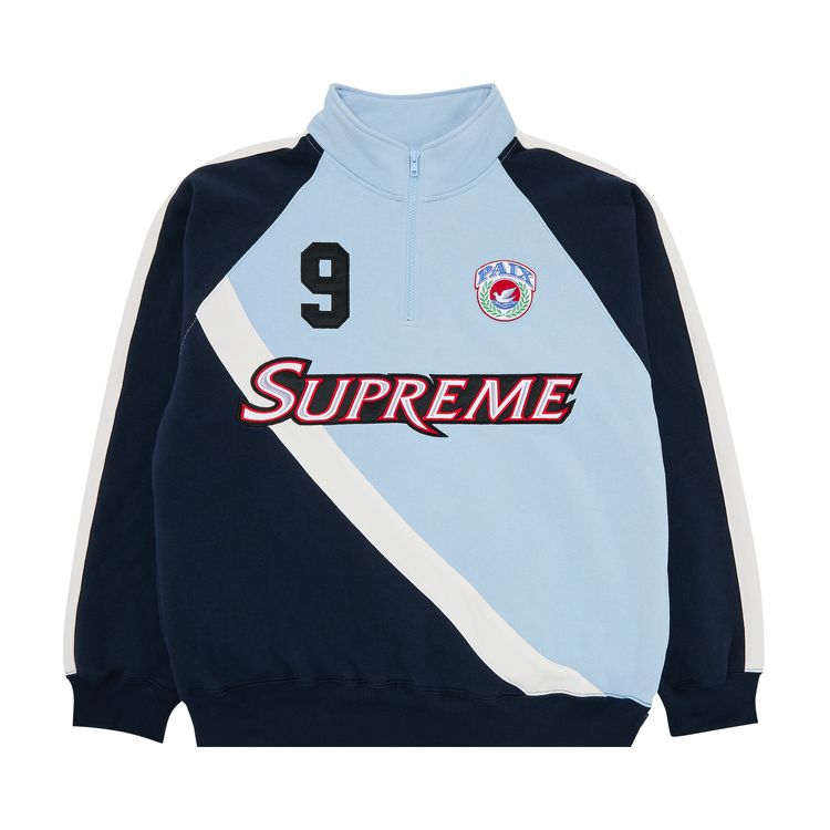 Buy Supreme Equipé Half Zip Sweatshirt 'Light Blue' - SS24SW55 LIGHT ...