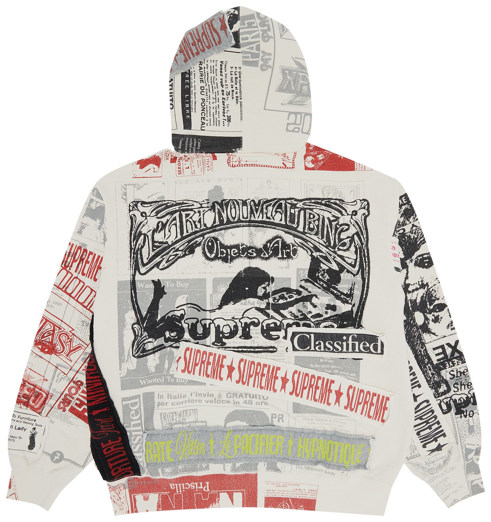 Buy Supreme Collage Zip Up Hooded Sweatshirt 'White' - SS24SW60 WHITE ...