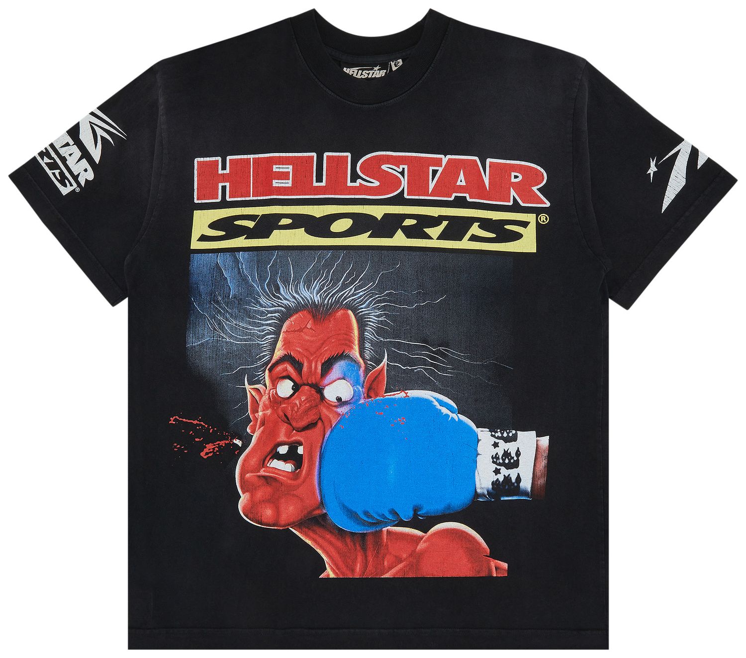 Buy Hellstar Knock-Out T-Shirt 'Black' - HS SK 0645 BLAC | GOAT