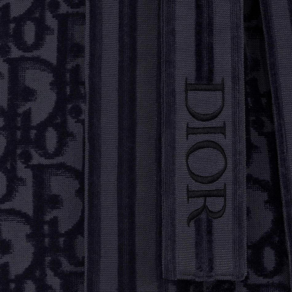 Buy Dior All Over Oblique Terry Jacquard Bathrobe 'Navy' - 033B360BB023 ...