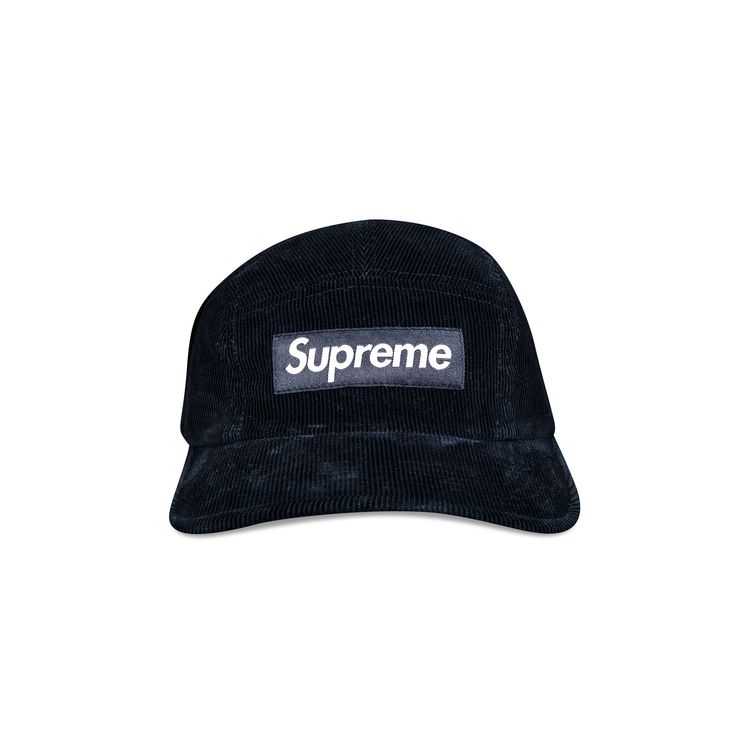 Buy Supreme Fine Wale Corduroy Camp Cap 'Navy' - SS21H62 NAVY | GOAT