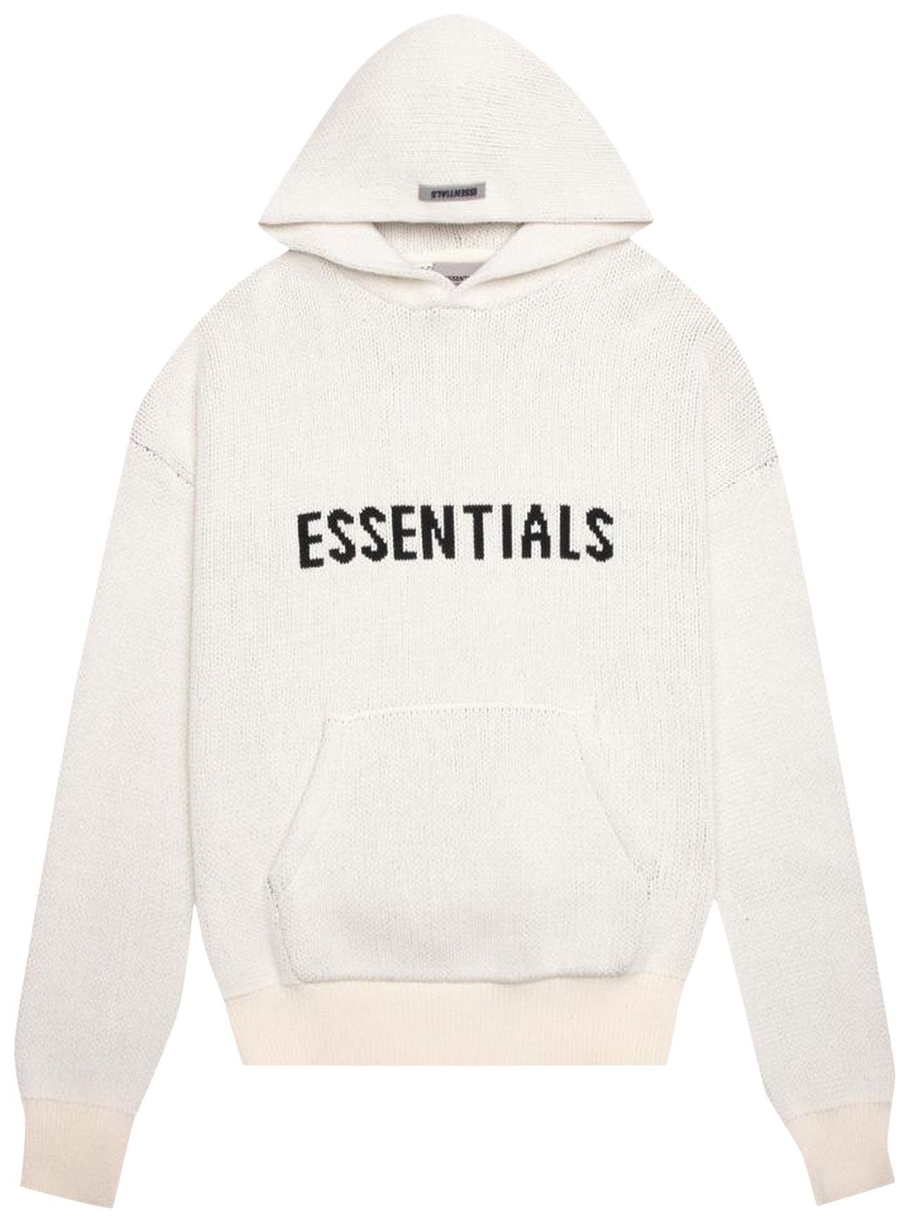 Buy Fear of God Essentials Knit Hoodie 'Cream' - 0192 50852 0009 569 | GOAT