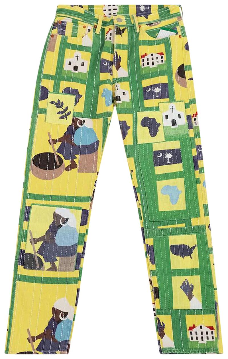 Buy Denim Tears x Levi's 501 Original Fit Jeans 'Gullah Green ...