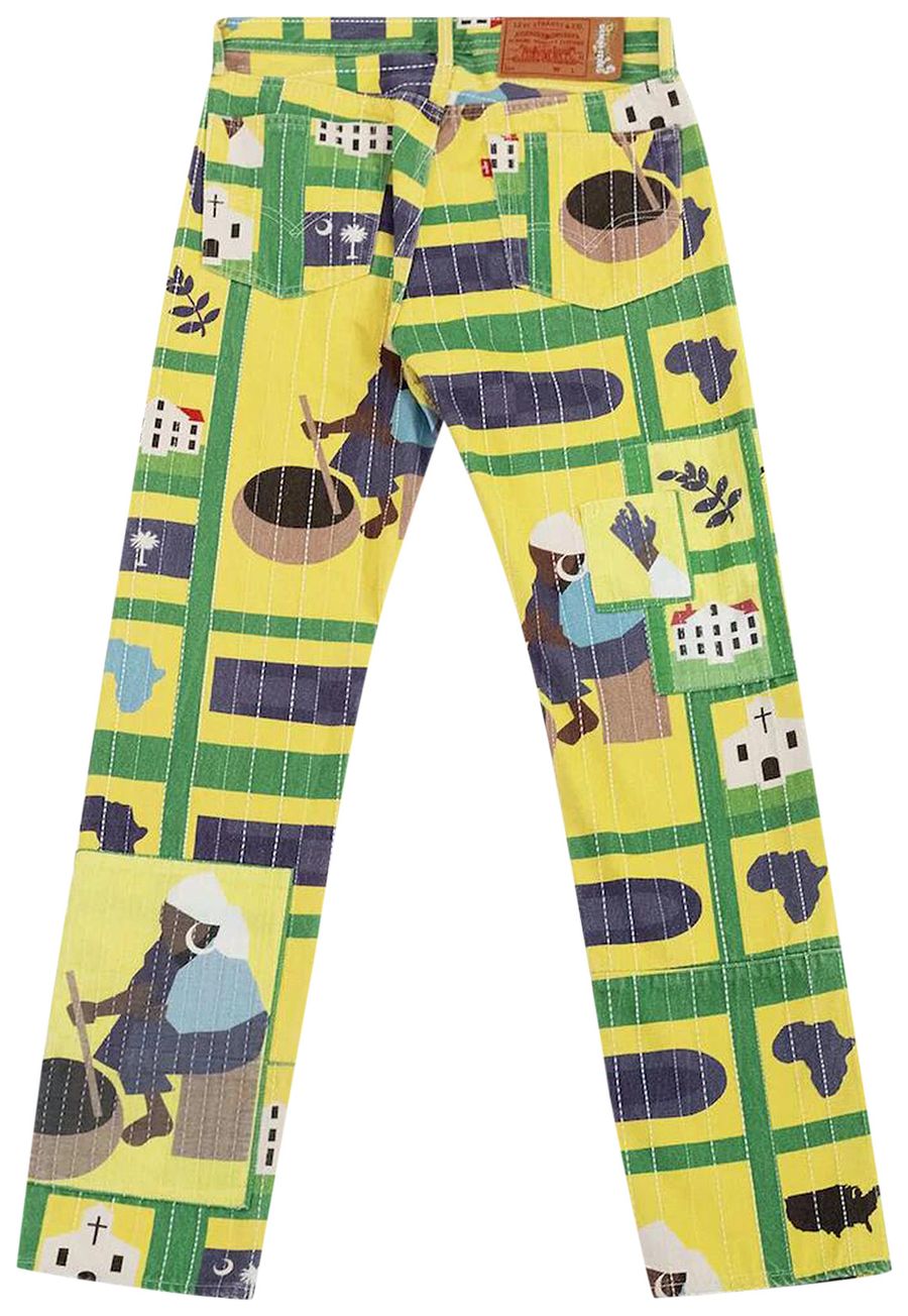 Buy Denim Tears x Levi's 501 Original Fit Jeans 'Gullah Green ...