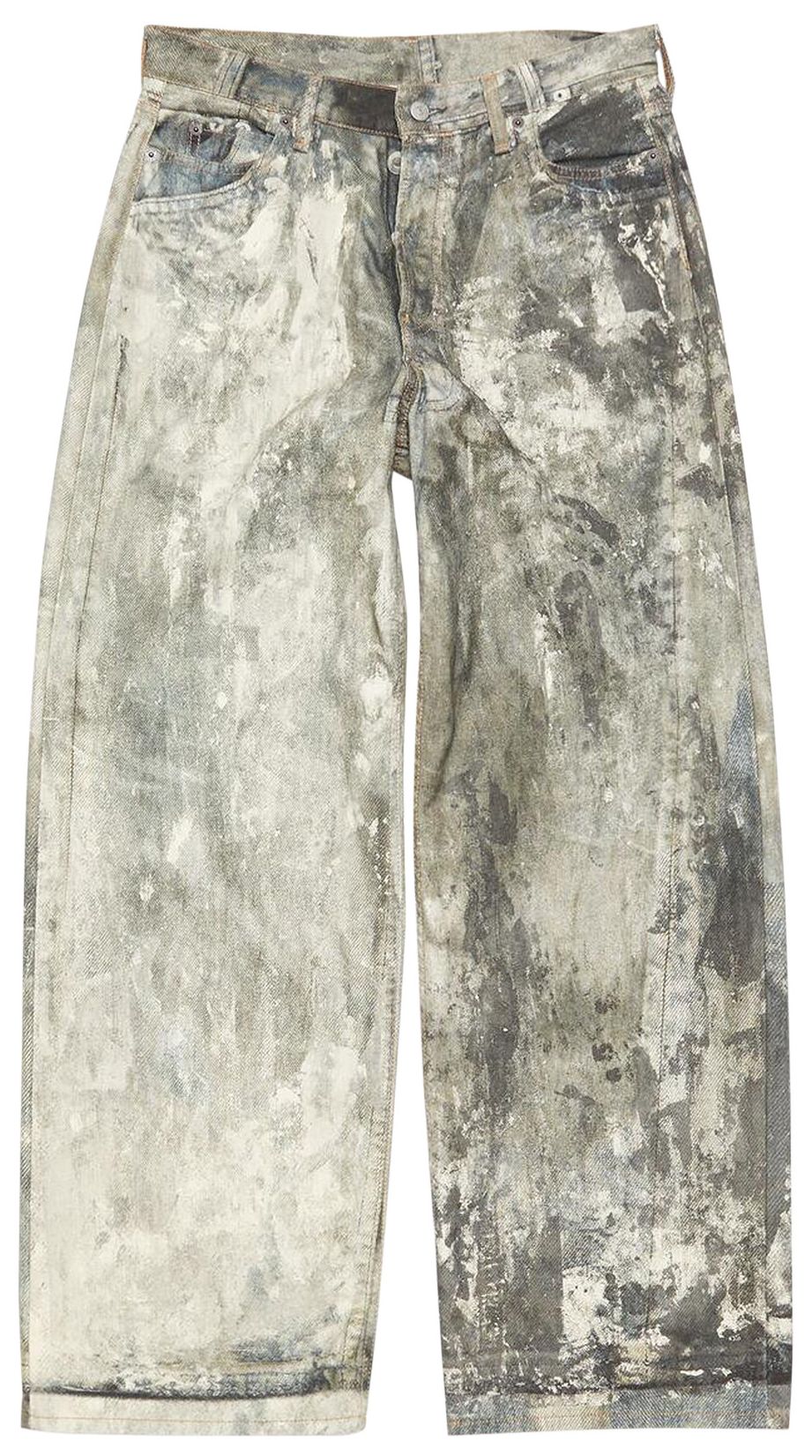 Buy Acne Studios Paint Splatter Jeans 'Grey' - A00410 GOAT GREY | GOAT