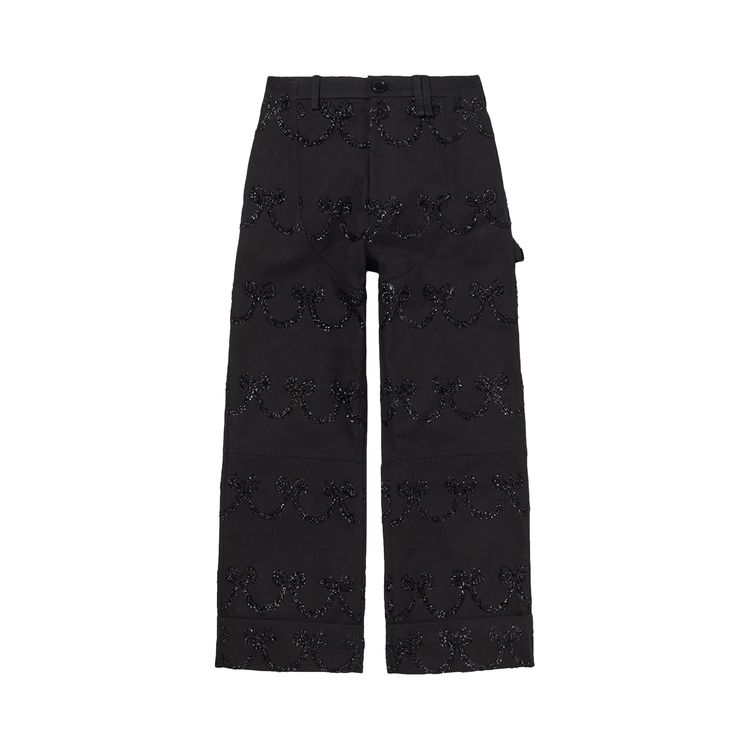 Buy Simone Rocha Workwear Chaps Trousers 'Black' - 4101 1062 BLAC | GOAT