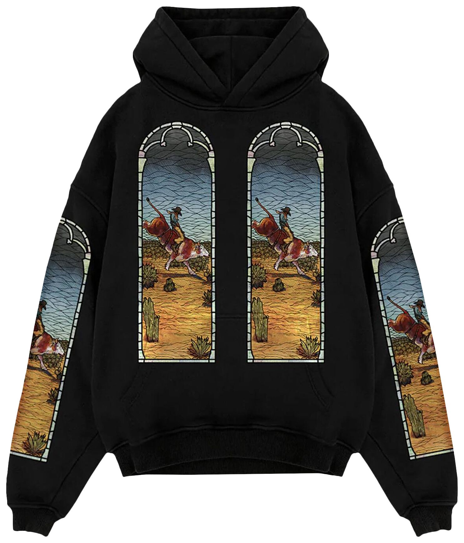 Buy Who Decides War x EST Gee Stained Glass Hoodie 'Black' - WDWES637 ...