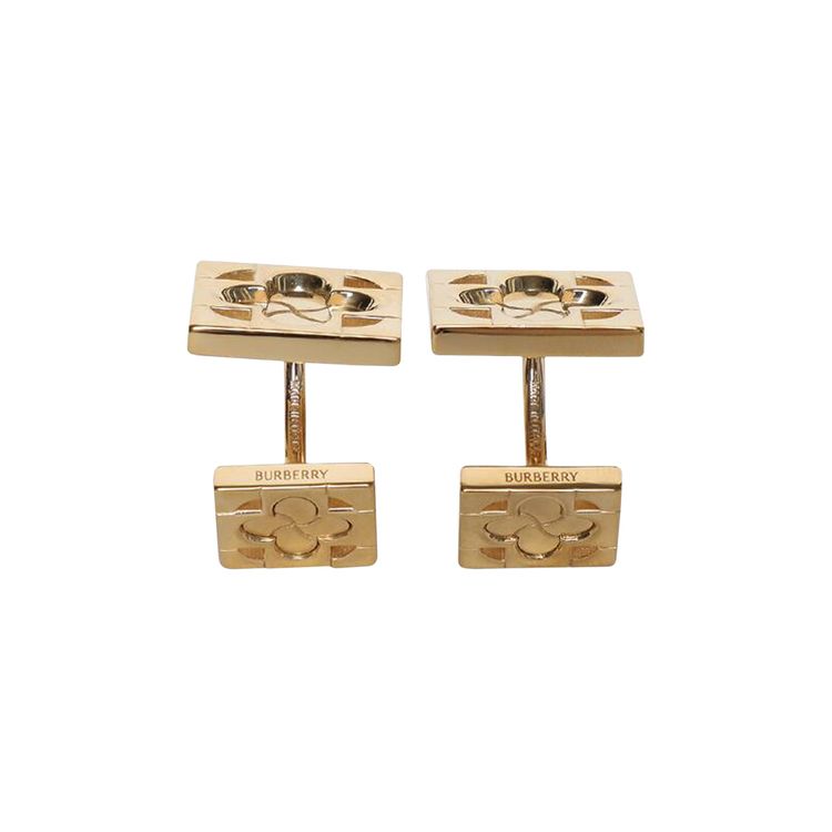 Buy Burberry Monogram Cufflinks 'Gold' - 8079692 | GOAT