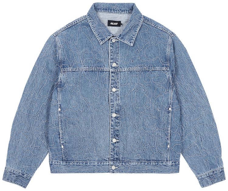 Buy Palace Splat Denim Jacket 'Stone Wash' - P26JK070 | GOAT