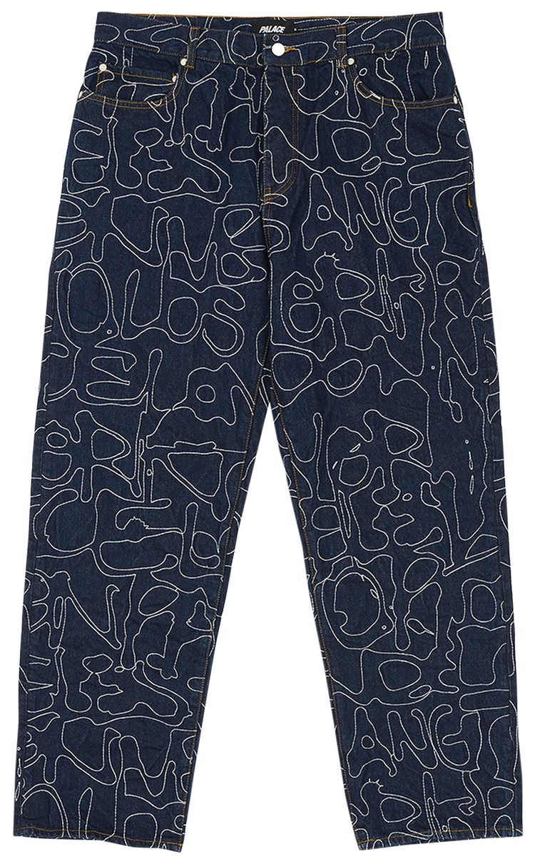 Buy Palace P45 Splat Jean 'Indigo' - P26T025 | GOAT