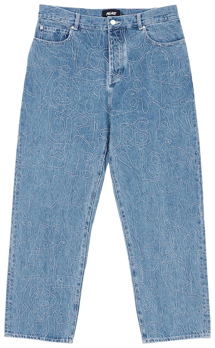 Buy Palace P45 Splat Jean 'Stone Wash' - P26T030 | GOAT