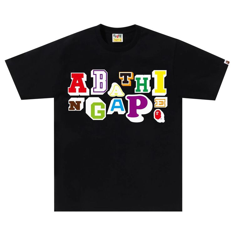 Buy BAPE Varsity Font Tee 'Black' - 1K30 110 054 BLACK | GOAT