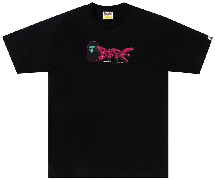 Buy BAPE 3D Art Bape Logo Tee 'Black' - 1K30 110 348 BLACK | GOAT