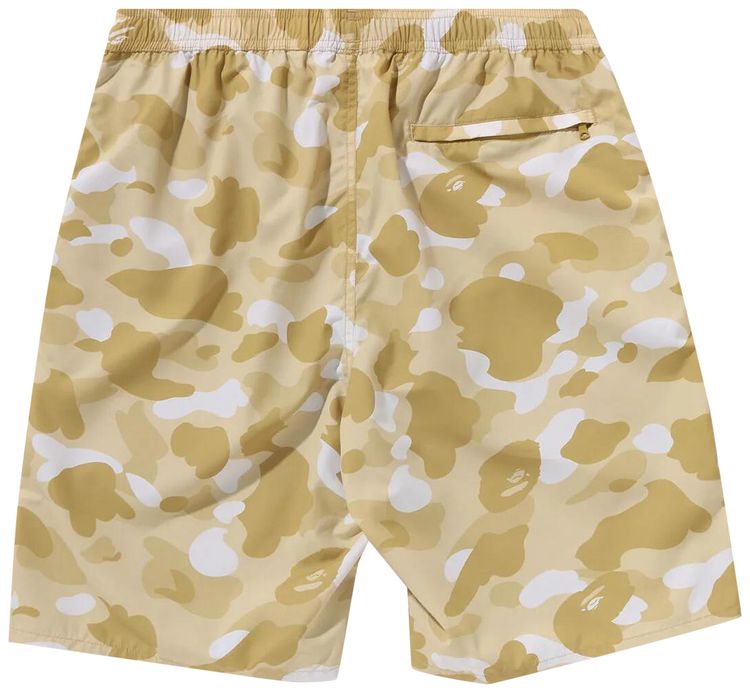 Buy Bape Color Camo Ape Head One Point Beach Shorts Yellow 1k30 153