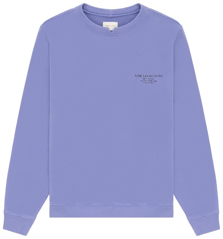 Buy Aimé Leon Dore Notch Collar Crewneck Sweatshirt 'Deep Periwinkle ...