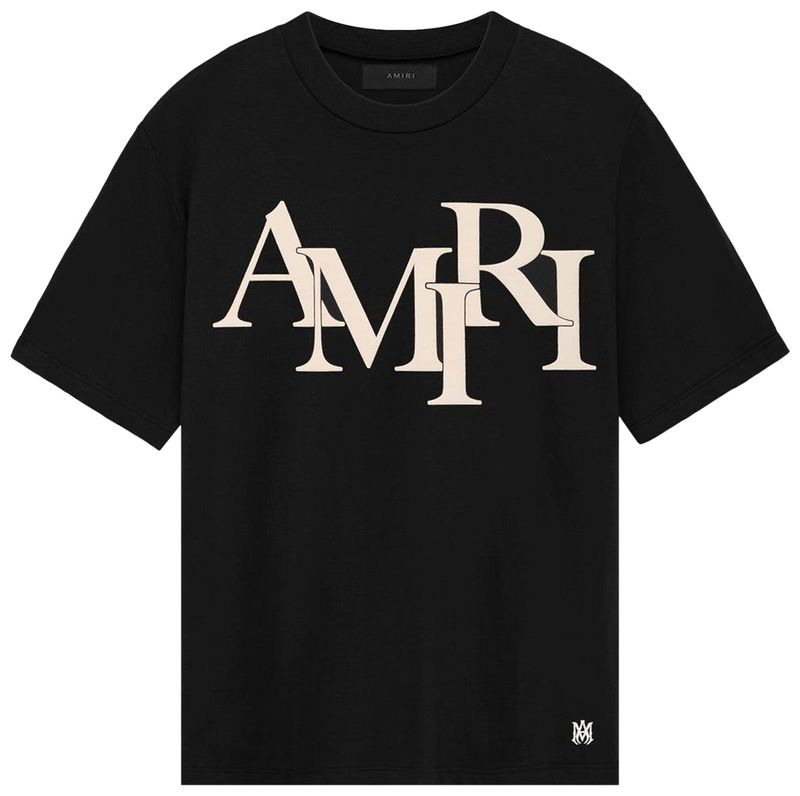 Buy Amiri Staggered Tee Black Amjyte1078 Blac Goat