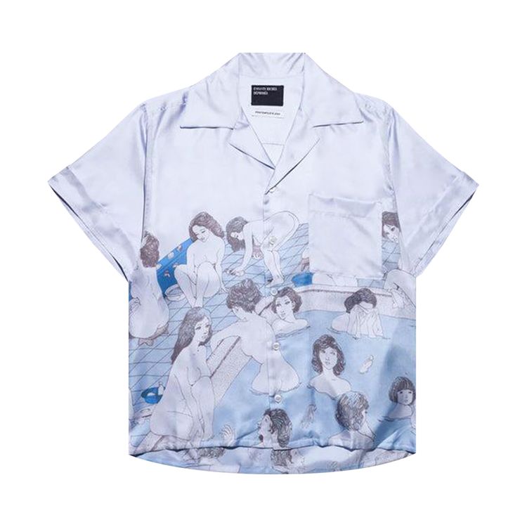 Buy Enfants Riches Déprimés Bath House Silk Chemise 'Light Blue' - 040 ...