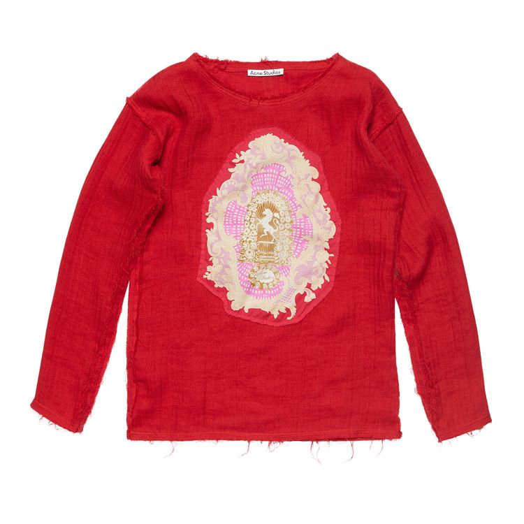 Buy Acne Studios Crinkled Sweater 'Red' - BB0569 GOAT RED | GOAT