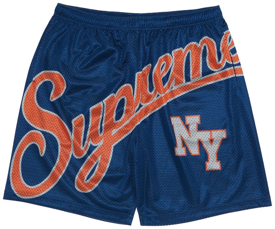 Buy Supreme Big Script Mesh Short 'Navy' - SS24SH29 NAVY | GOAT