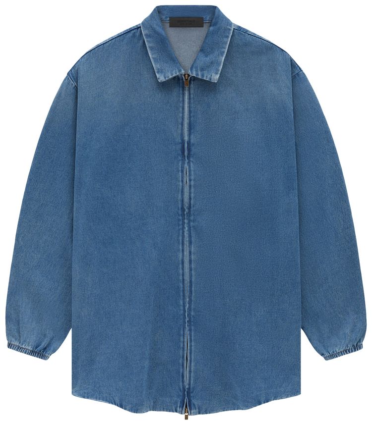 Buy Fear of God Essentials Denim Overshirt 'Medium Wash' - 202SU244590F ...