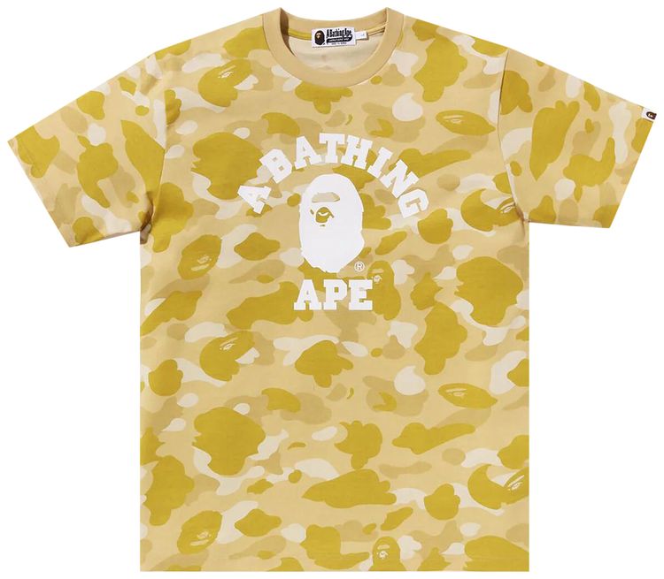 Buy BAPE Color Camo College Tee 'Yellow' - 1K30 109 002 YELLOW | GOAT