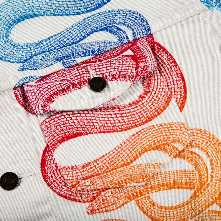 Buy Supreme x Hysteric Glamour Snake Denim Trucker Jacket 'White ...