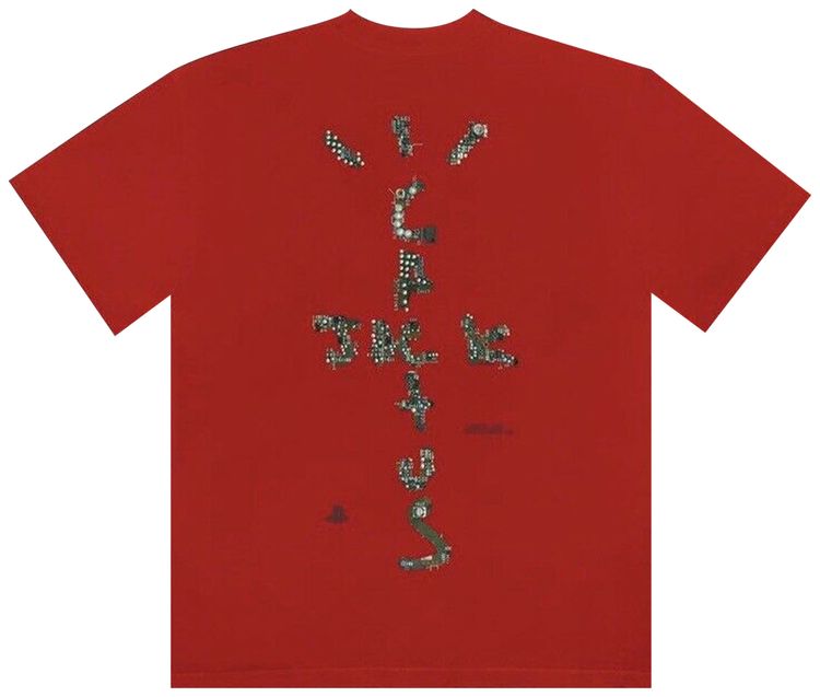 Buy Cactus Jack by Travis Scott Motherboard Logo IV T-Shirt 'Red ...