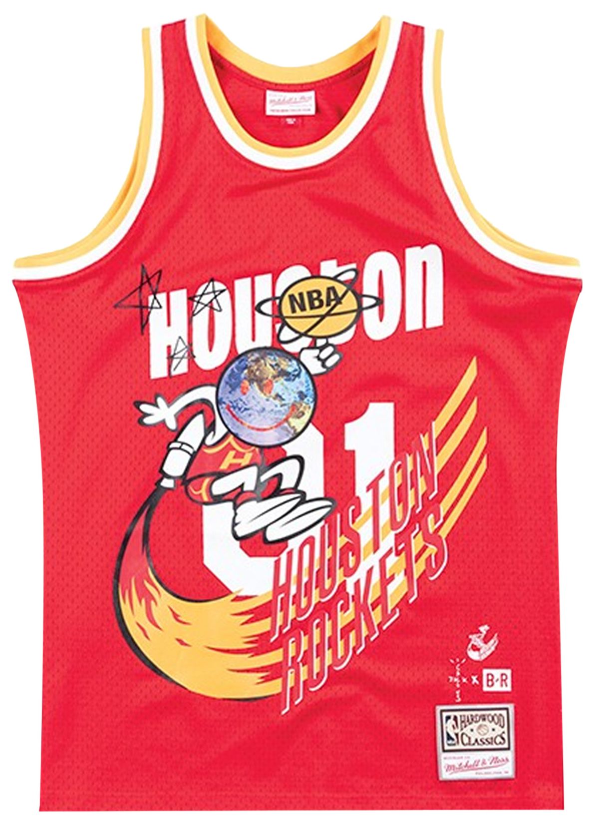 Buy Cactus Jack by Travis Scott x BR x Mitchell & Ness Rockets Jersey ...