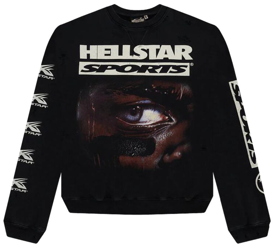 Buy Hellstar Sports 96 Crewneck 'Black' - HS SH 0666 BLAC | GOAT