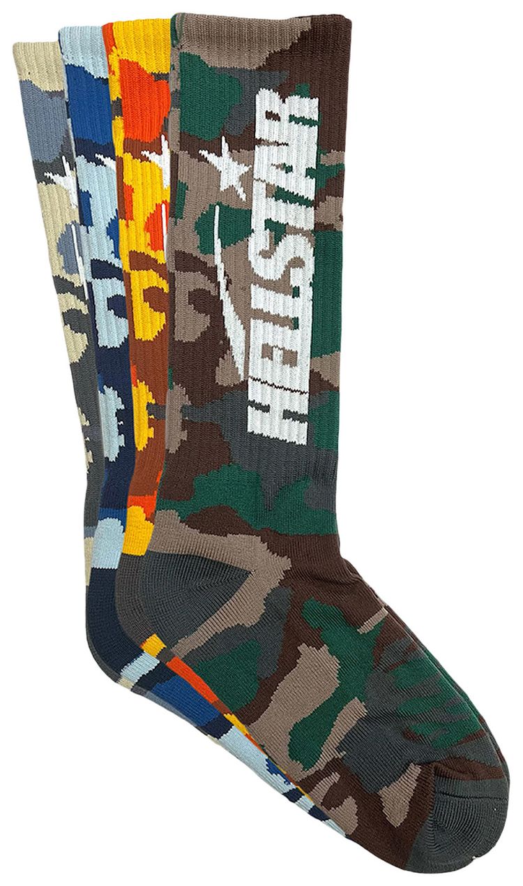 Buy Hellstar Logo Socks (4 Pack) 'Camo' - 9357 1SS240605LS4P CAMO | GOAT