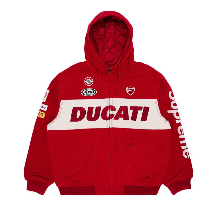Buy Supreme x Ducati Hooded Racing Jacket 'Red' - SS24J80 RED | GOAT