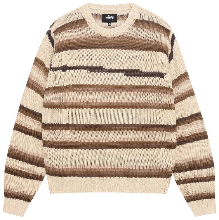 Buy Stussy Tonal Stripe Linen Sweater 'Natural' - 117236 NATU | GOAT