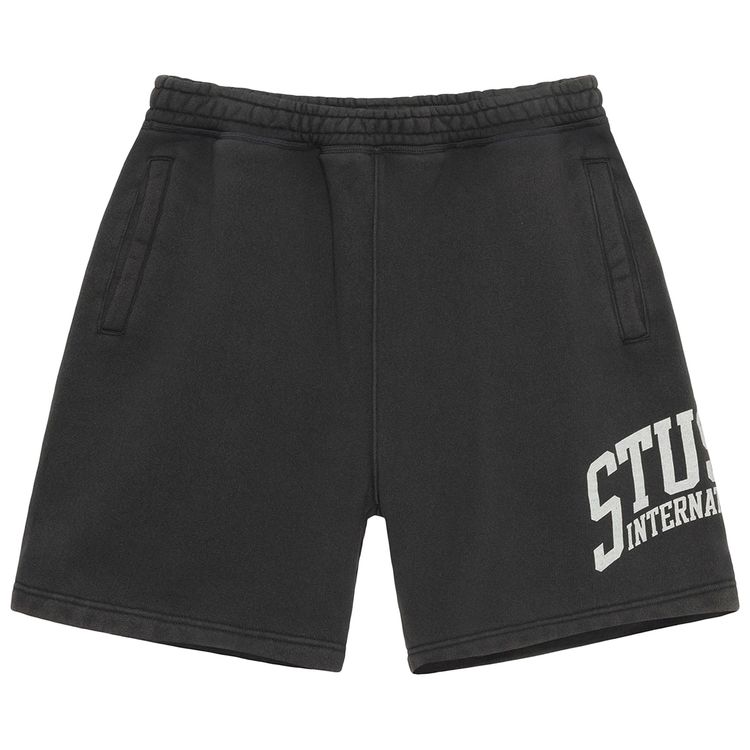 Buy Stussy Fleece International Short 'Washed Black' - 112318 WABL | GOAT