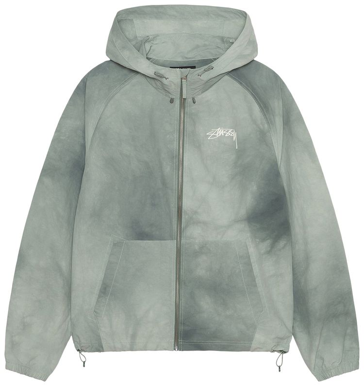 Buy Stussy Beach Shell Wave Dye Zip Hoodie 'Sage' - 115745 SAGE | GOAT