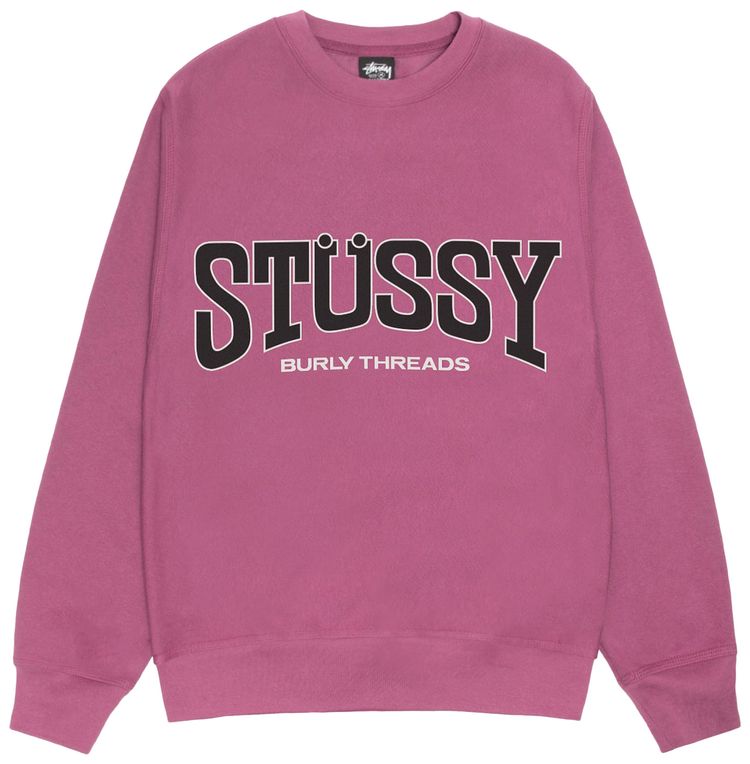 Buy Stussy Burly Threads Crew 'Berry' - 1915027 BERR | GOAT