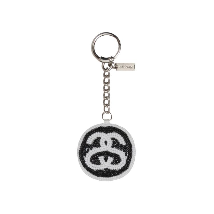 Buy Stussy SS Link Beaded Ball Keychain 'Black/White' - 138926 BLAC | GOAT