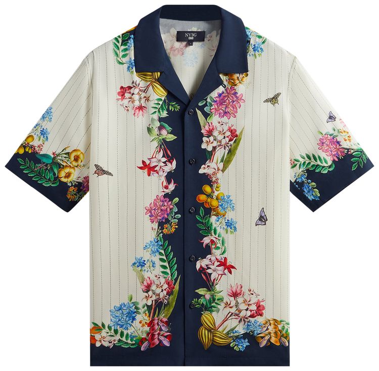 Buy Kith x New York Botanical Garden Pinstripe Floral Thompson Shirt ...