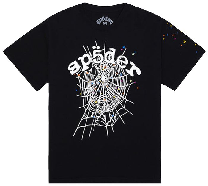 Buy Sp5der OG Web V2 Tee 'Black' - M03TS001W2BL | GOAT