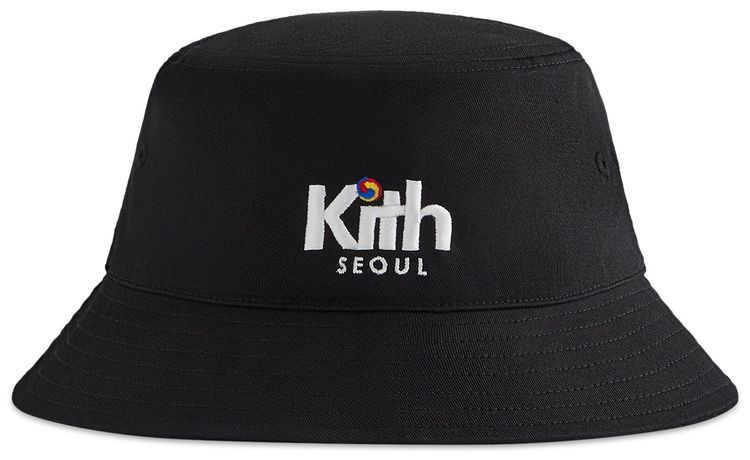 Buy Kith Seoul Dawson Bucket Hat 'Black' - KHM050662 001 | GOAT