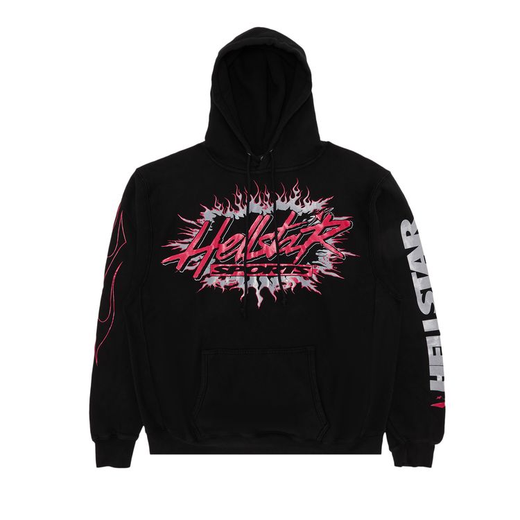 Buy Hellstar Sports Future Flame Hoodie 'Black' - HS SH 0675 BLAC | GOAT