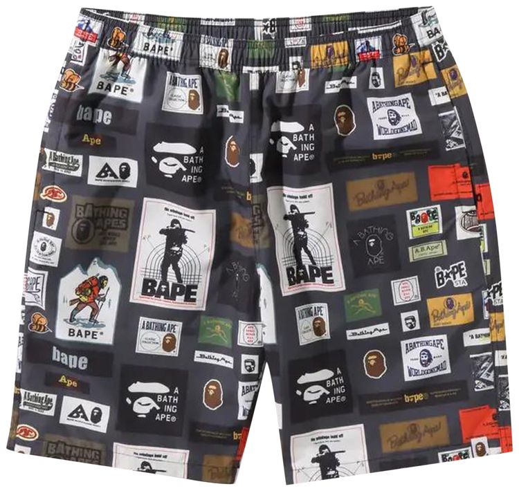 Buy BAPE Multi Label Beach Shorts 'Multicolor' - 1I80 153 005 ...