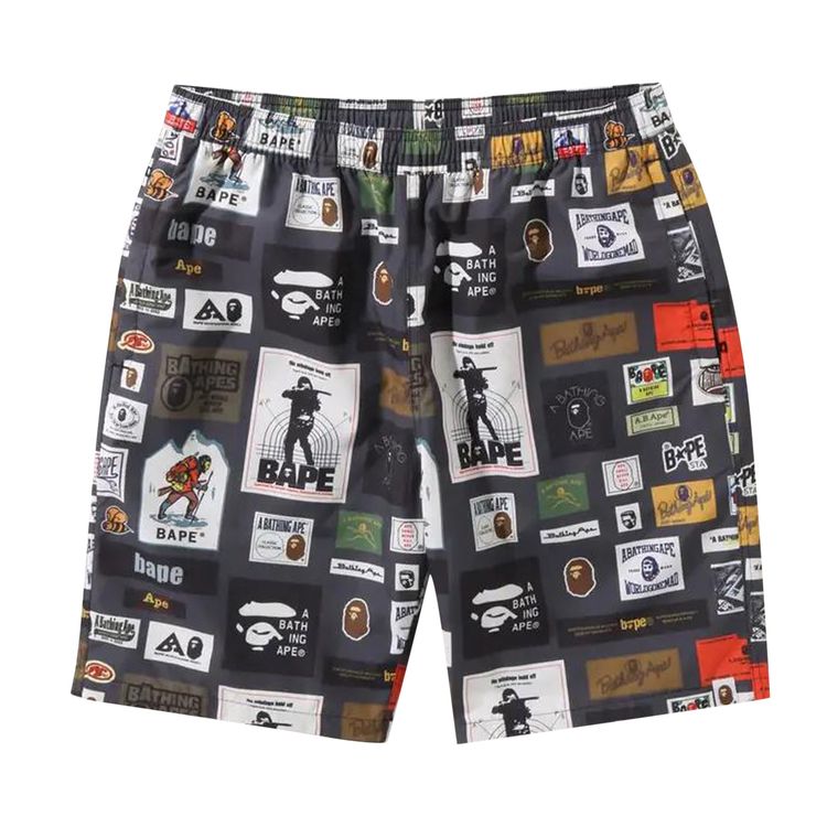 Buy BAPE Multi Label Beach Shorts 'Multicolor' - 1I80 153 005 ...
